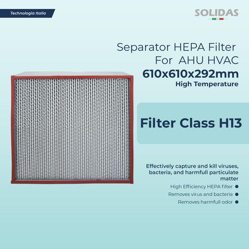 Jual High Temperature HEPA Filter AHU HVAC Class HEPA H13 - 610x610x292 ...