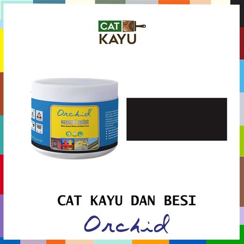 Jual Cat Besi Hitam Doff Orchid Enamel Paint Waterbased 400 gr Black ...