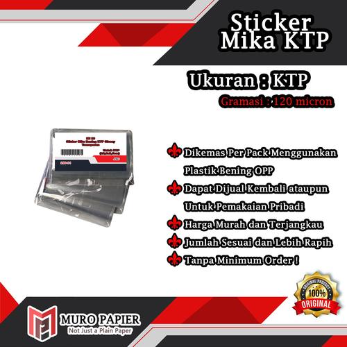 Jual ( PER PAK - ISI 20 ) Sticker Mika Glossy KTP dan ID Card 150 ...