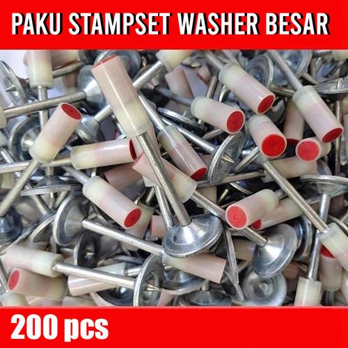 Promo Paku Ramset Lurus Paku Mesui Payung 100Pcs Paku Boset Washer ...