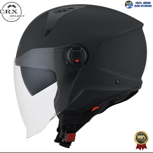 Jual Helm half face kyt d city solid black doff original - Hitam, M ...