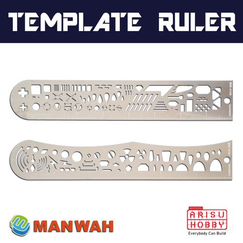 Jual Manwah Craft Tool Penggaris Template Ruler Scribing Masking Panel ...