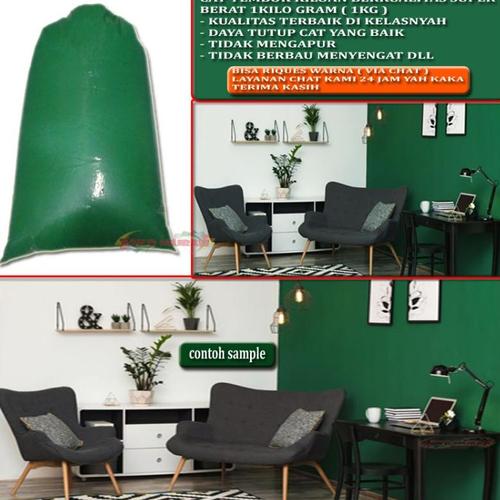 Jual Original Cat Tembok Kiloan 1Kg Warna Hijau Botol / Cat Dinding ...