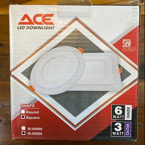 Jual Lampu LED ACE Downlight Panel IB Inbow 2 Warna Putih Biru Kotak - 18W + 6W - Kota Surabaya ...