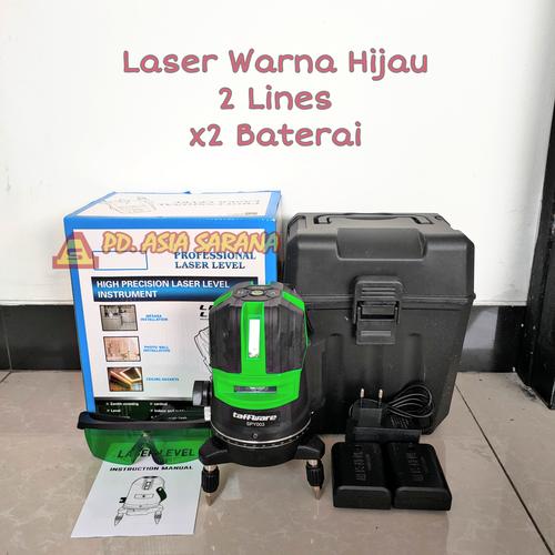 Jual Meteran Cross Laser Level 2 Lines Hijau Self Leveling Waterpass ...