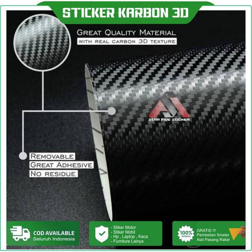 Jual Stiker Skotlet Karbon Sticker Carbon 3d Warna Hitam - Kota Bekasi ...
