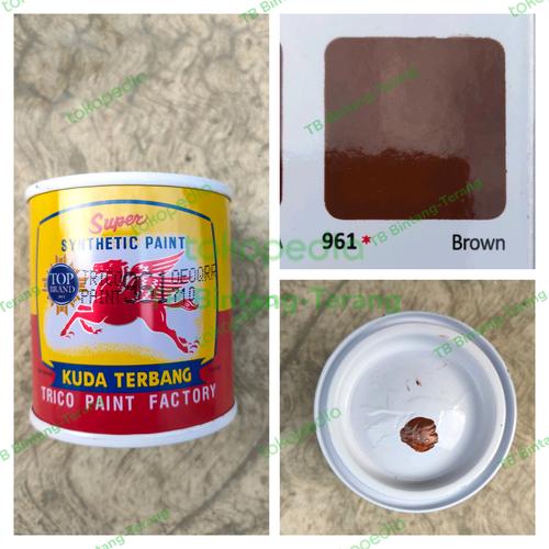 Jual CAT KUDA TERBANG 100 ML BROWN 961 CAT MINYAK BESI KAYU COKLAT TUA - Kota Tangerang - TB ...