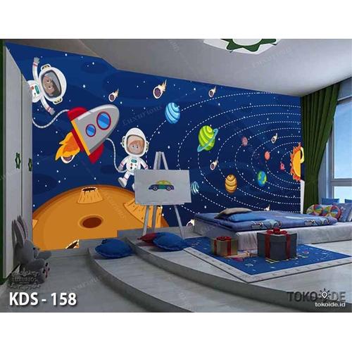 Promo WALLPAPER DINDING 3D CUSTOM ANAK MOTIF ASTRONOT PLANET LUAR ...