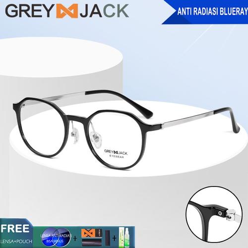 Promo Grey Jack Frame Kacamata Oval Bahan Tr90+Metal Bisa Minus Trendy ...
