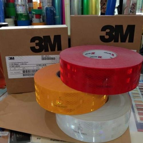 Jual Stiker Reflektor 3M 2 inch 50M Mobil Truk Merah Kuning Putih 50 ...