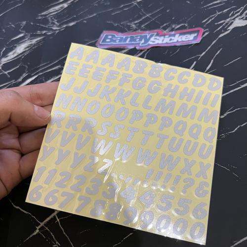 Jual STICKER STIKER ABJAD ANGKA HURUF SET LEMBAR CUTTING - Putih ...