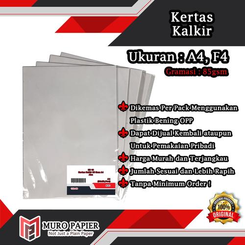 Jual ( PER PAK - ISI 10 ) Kertas Kalkir 85 gsm F4 A4 - A4 - ISI 10 ...