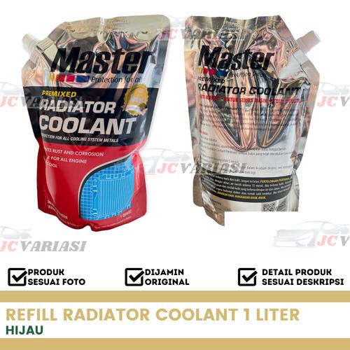 Jual MASTER PREMIXED AIR CAIRAN RADIATOR COOLANT GREEN HIJAU REFILL 1 ...