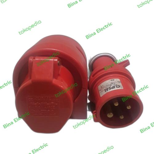 Jual 1 Set Straight Plug + Surface Mounting Clipsal 4P 16A IP44 Full ...