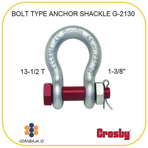 Jual SHACKLE G-2130 1-3/8" WLL 13-1/2 T CROSBY (BOLT TYPE ANCHOR SEGEL ...