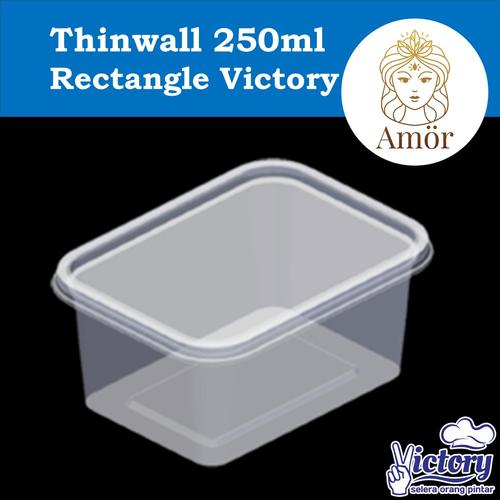 Jual Thinwall 250ml Rectangle Victory / Kotak Makan Bekal Persegi ...