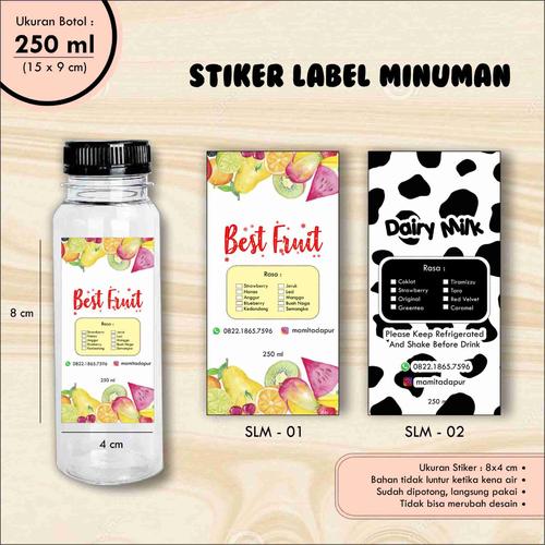 Jual Stiker label minuman / kemasan minuman / kemasan botol - SLM 1 ...