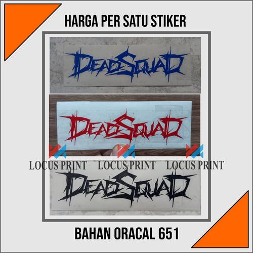 Jual Cutting Sticker Stiker Band Dead Squad Bahan Oracal - Hitam, 10 x ...