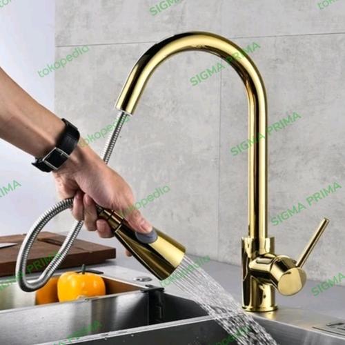 Jual Kran tarik gold kran sink angsa gold kran pantry gold - Jakarta ...