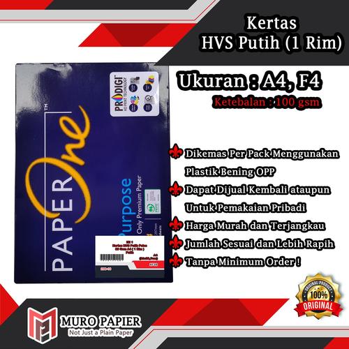 Jual ( PER PAK - ISI 500 ) Kertas HVS Putih Polos 1 Rim 80 gsm F4 A4 ...