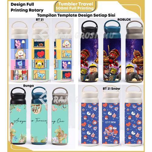 Jual Tumbler Travel Bunga Termos Japan Hook 500ml UV Botol Air Panas ...