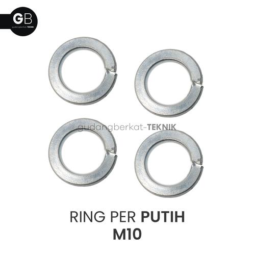 Jual RING PER M10 PUTIH KUNING / SPRING WASHER / RING VER 10MM GALVANIS ...