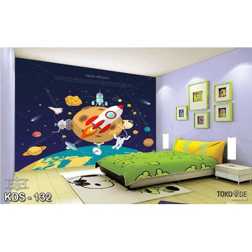 Jual WALLPAPER DINDING 3D CUSTOM ANAK MOTIF ASTRONOT PLANET LUAR ...
