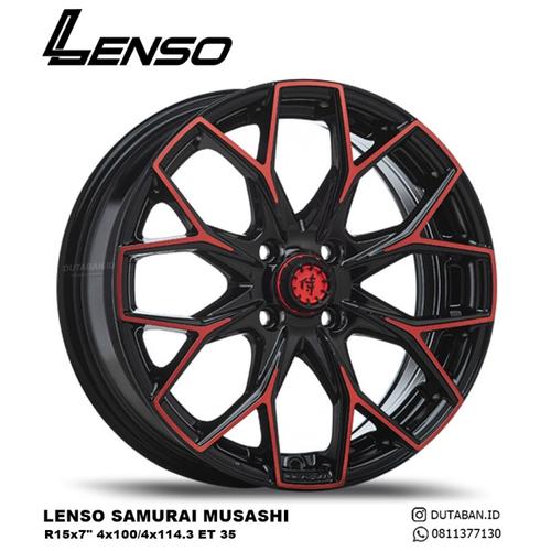Jual Velg Original R15 15x7" 4x100 4x114.3 ET 35 Lenso Samurai Mushasi ...