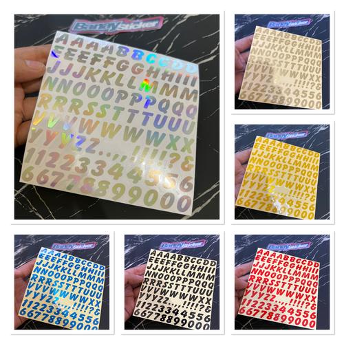 Jual STICKER STIKER ABJAD ANGKA HURUF SET LEMBAR CUTTING - Putih ...