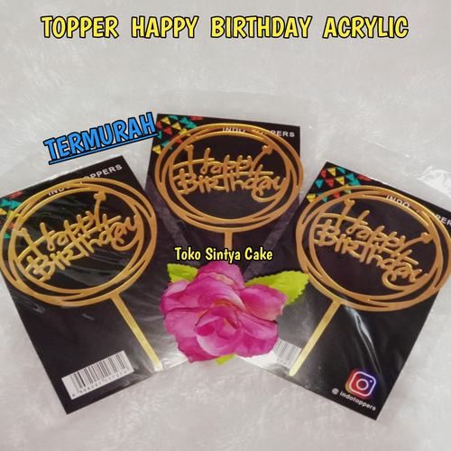 Jual Topper Happy Birthday Acrylic / Topper Happy Birthday Karakter ...