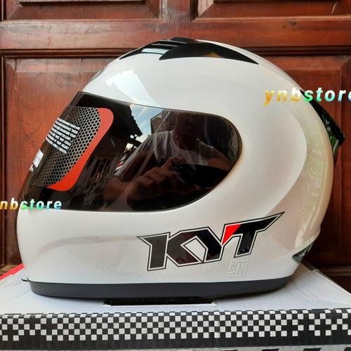 Jual Helm KYT R10 Solid Polos White Putih Glossy Fullface 2kg - M - Kab ...