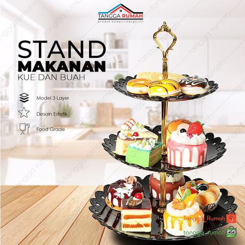 Jual Rak / Stand / Wadah Makan Kue, Buah, & Cemilan Estetik Hias 3 ...