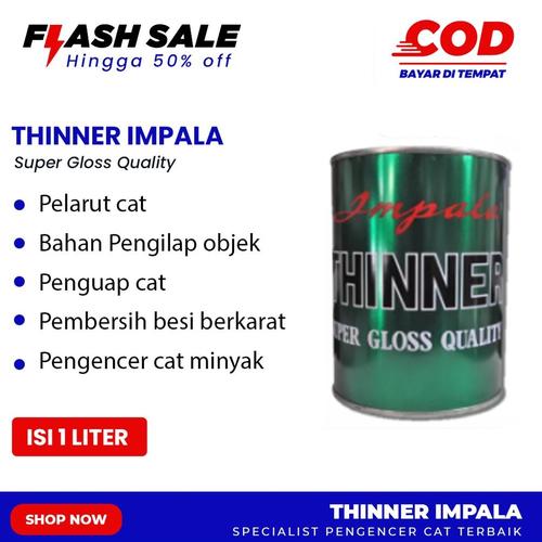 Jual THINNER IMPALA 1 LITER PENGENCER CAT TINNER TINER THINER IMPALA - Jakarta Selatan - Clean's ...