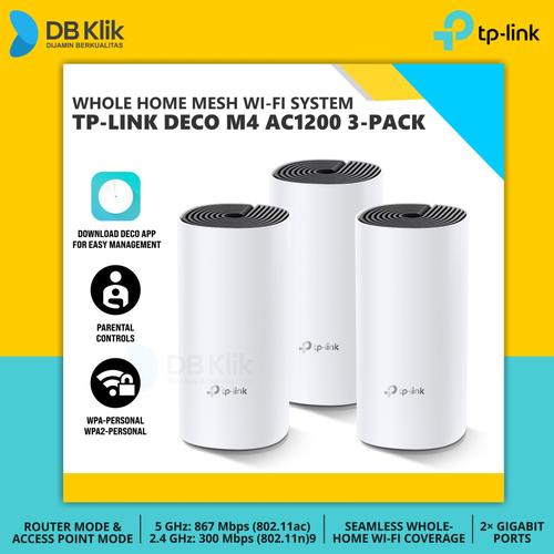 Promo TP-LINK DECO M4 AC1200 Whole Home Mesh Wi-Fi System - DECO M4 3 ...