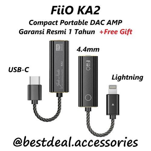 Promo FiiO KA2 DAC Amplifier Dongle USB-C Lightning to 4.4MM Headphone ...