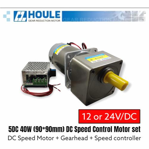 Jual DC Speed Control Motor Gearbox 40W 12V - 24V - Gear Head ...
