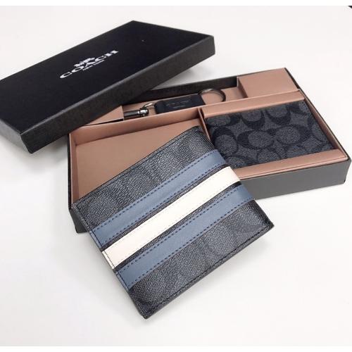 Jual Coach Men Wallet Stripes Signature Dompet Pria Coach + Cardholder ...