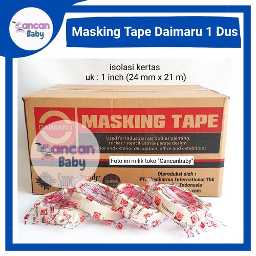 Promo Masking Tape 1 Inch Isolasi Lakban Kertas 24mm x 21m Daimaru 1 ...