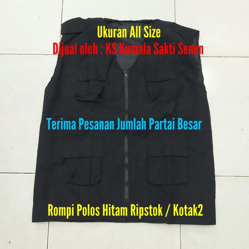 Jual Rompi Polos Hitam Ripstok |Rompi Safety Vest|Rompi Proyek Kerja ...