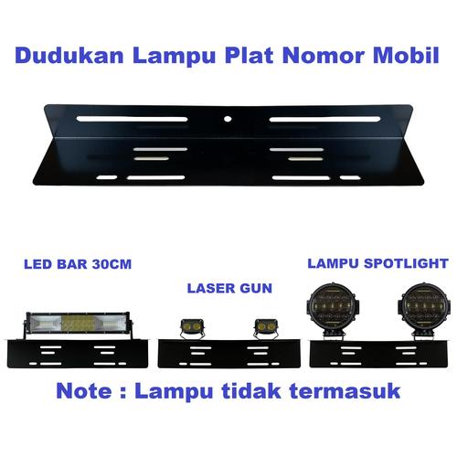 Promo Dudukan Bracket Lampu LED Tembak Braket Tanduk Bumper Plat Nomor ...