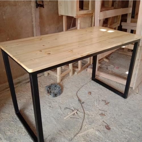 Jual meja makan meja resto kaki besi hollow hambalan kayu jati Belanda ...