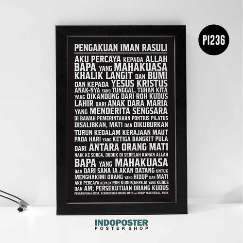 Jual Poster Rohani Kristen Pengakuan Iman Rasuli - Putih, S - Kab ...