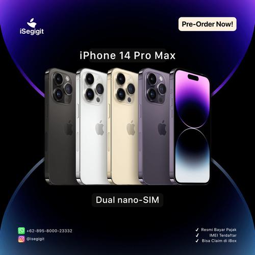 Jual (DUAL SIM) iPhone 14 Pro Max Resmi Pajak HK Set - Deep Purple ...