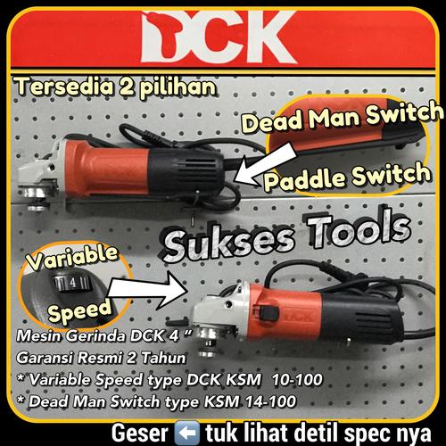 Jual Mesin Gerinda DCK 4" Variable Speed / Dead Man Switch Angle Grinder - Jakarta Utara ...