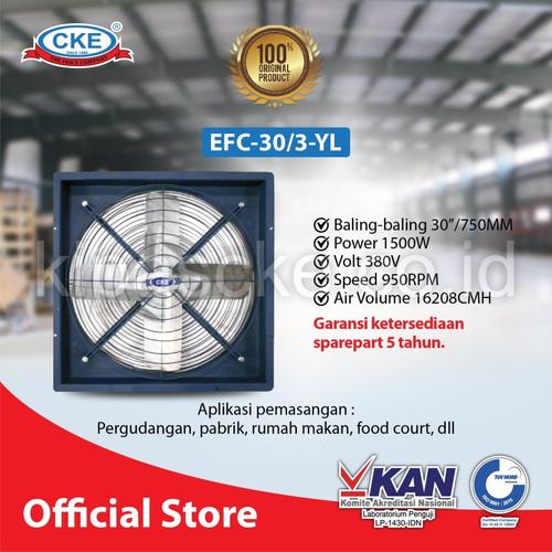 Jual CKE Exhaust Fan EFC 30 Inch 380V Exhaust Dinding Eksos Blower ...