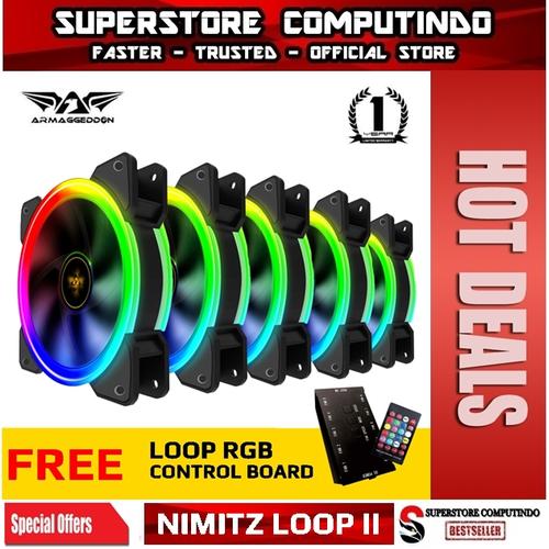 Promo Fan Armaggeddon Nimitz Loop II - RGB Light PC Cooling Fan - 3FAN ...