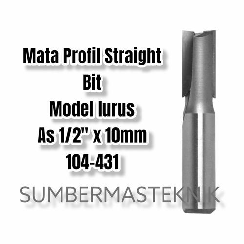 Jual mata profil kayu lurus straight bit 10mm mata router mata trimer ...