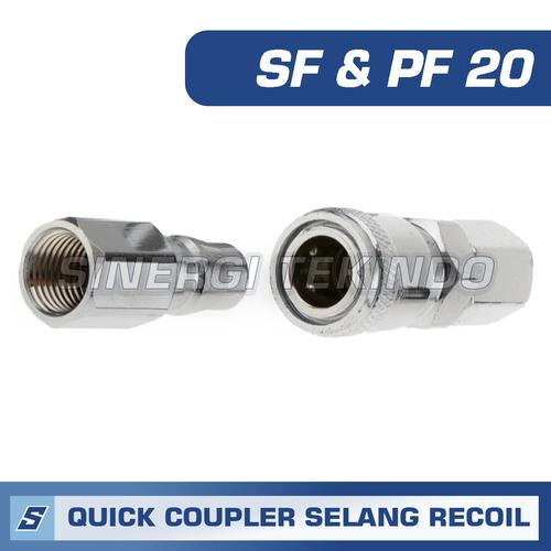 Jual Quick Coupler SF20 + PF20 Sambungan Selang Kompresor Recoil Cuk ...