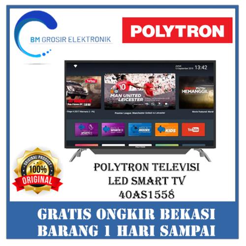 Jual POLYTRON TELEVISI LED SMART TV 40AS1558 / 40 INCH - Kota Bekasi ...