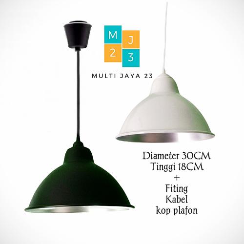 Promo Kap Lampu Gantung ALUMUNIUM+Fiting E27 (SET) - Hitam, Kabel 1M - Kab. Bogor - Multi Jaya23 ...